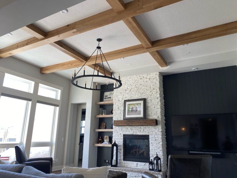 Antique Skip Oak Box Beams - Manomin Resawn Timbers